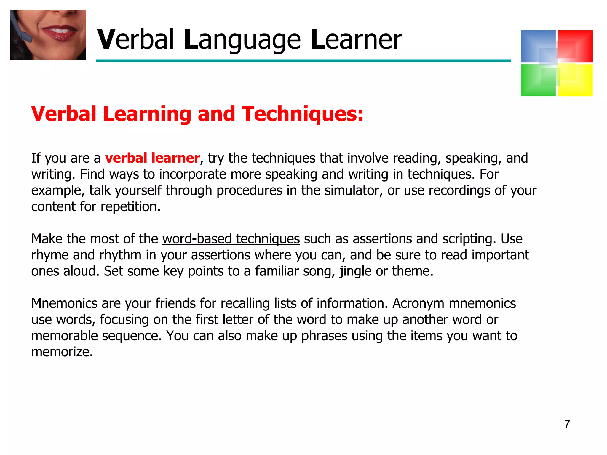 Adult Learning Styles Presentation | PPT