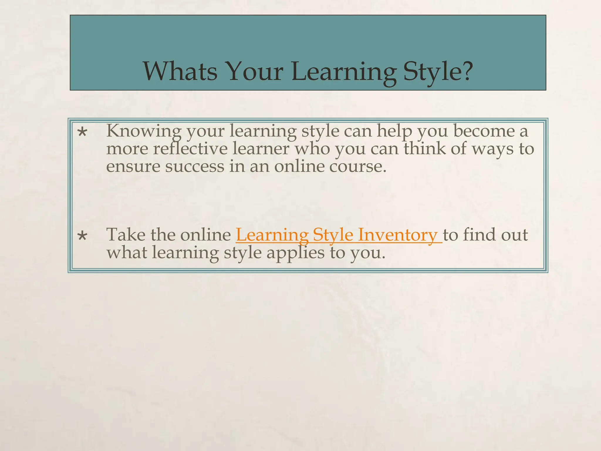 Adult Learning Styles to be used in TESOL contexts.ppt