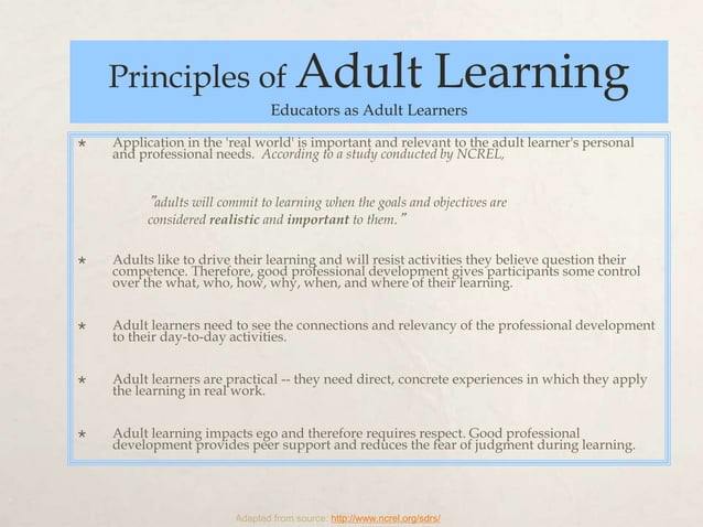 Adult Learning Styles to be used in TESOL contexts.ppt | Adult ...