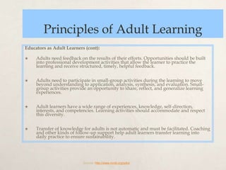 Adult Learning Styles to be used in TESOL contexts.ppt | Adult ...