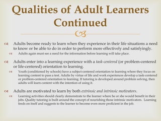 Adult Learning Theory | PPT