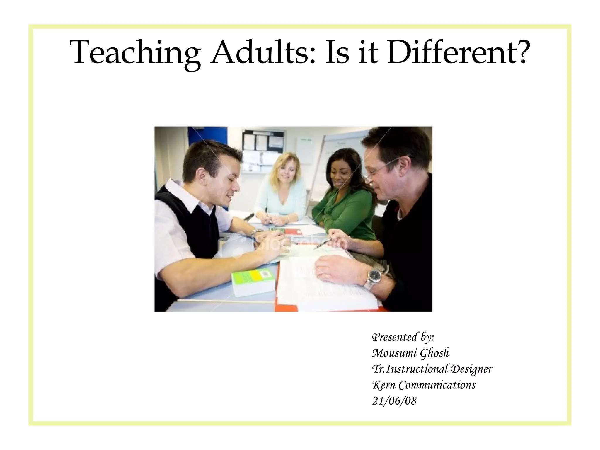 Adult Learning Theory | PPT