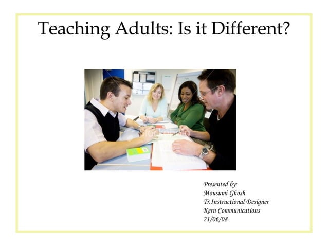 Adult Learning Theory | PPT | Adult Education | Education