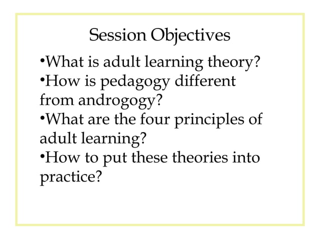 Adult Learning Theory | PPT | Adult Education | Education