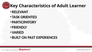 Adult Learning Theory or (Andragogy).pptx
