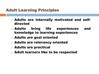 Adult Learning Theory and Principles.ppt | Adult Education | Education