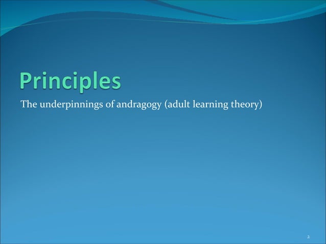 Adult learning theory principles and practice | PPT