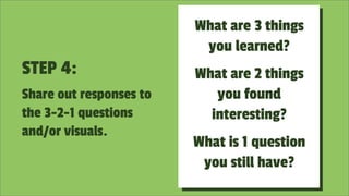 3-2-1 Discussion Protocol Workshop | PPT