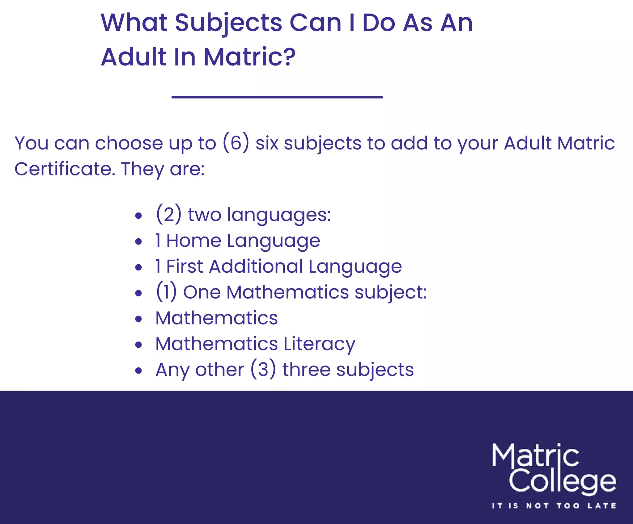 Adult Matric Registration. | PPT