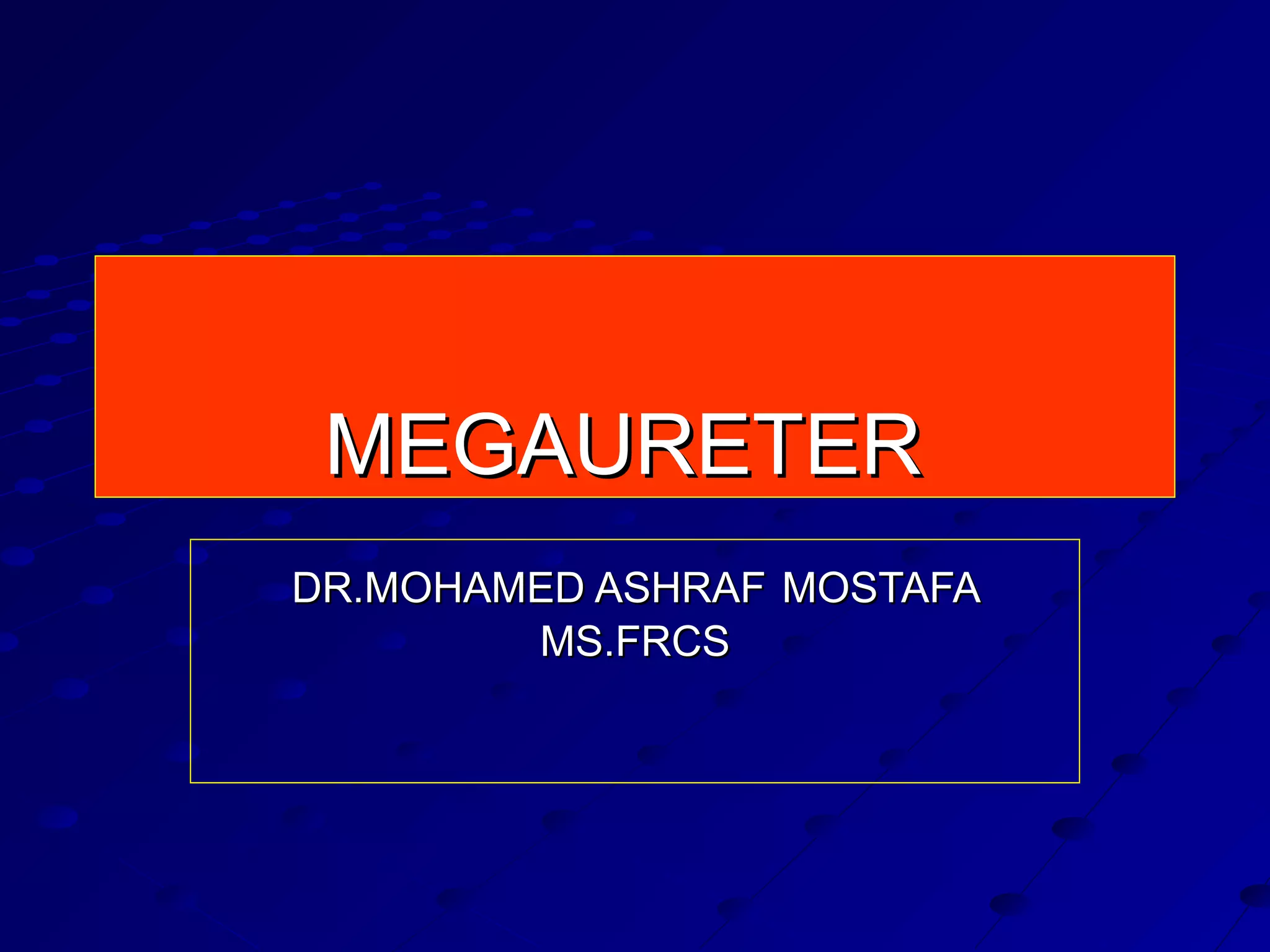 Adult megaureter | PPT