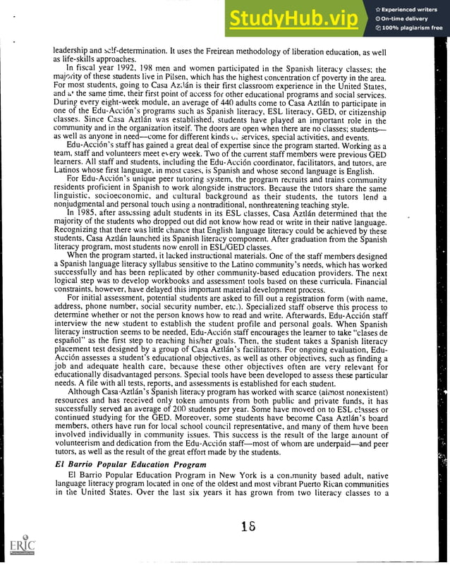 Adult Native Language Literacy A Synthesis and Plan for Research and ...