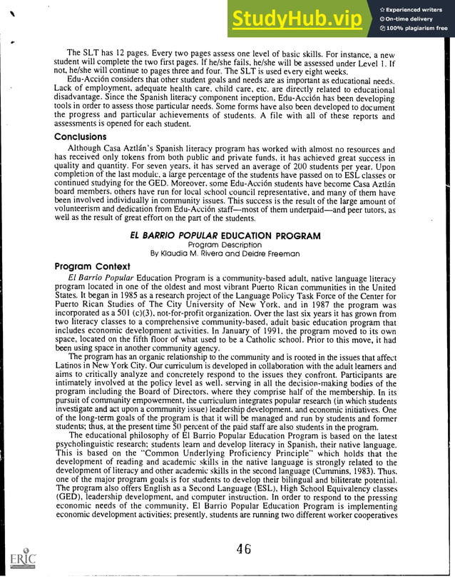 Adult Native Language Literacy A Synthesis and Plan for Research and ...