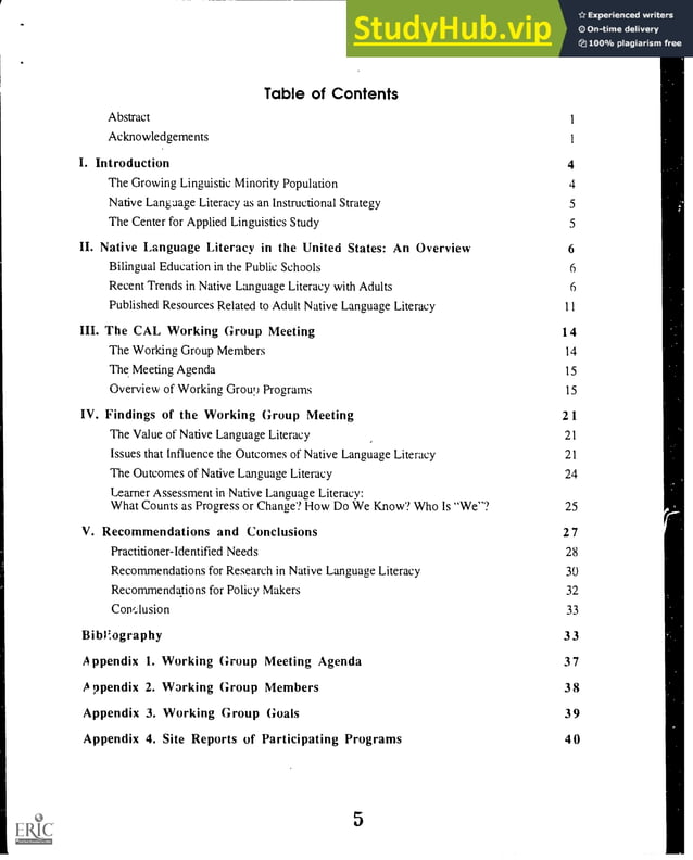 Adult Native Language Literacy A Synthesis and Plan for Research and ...