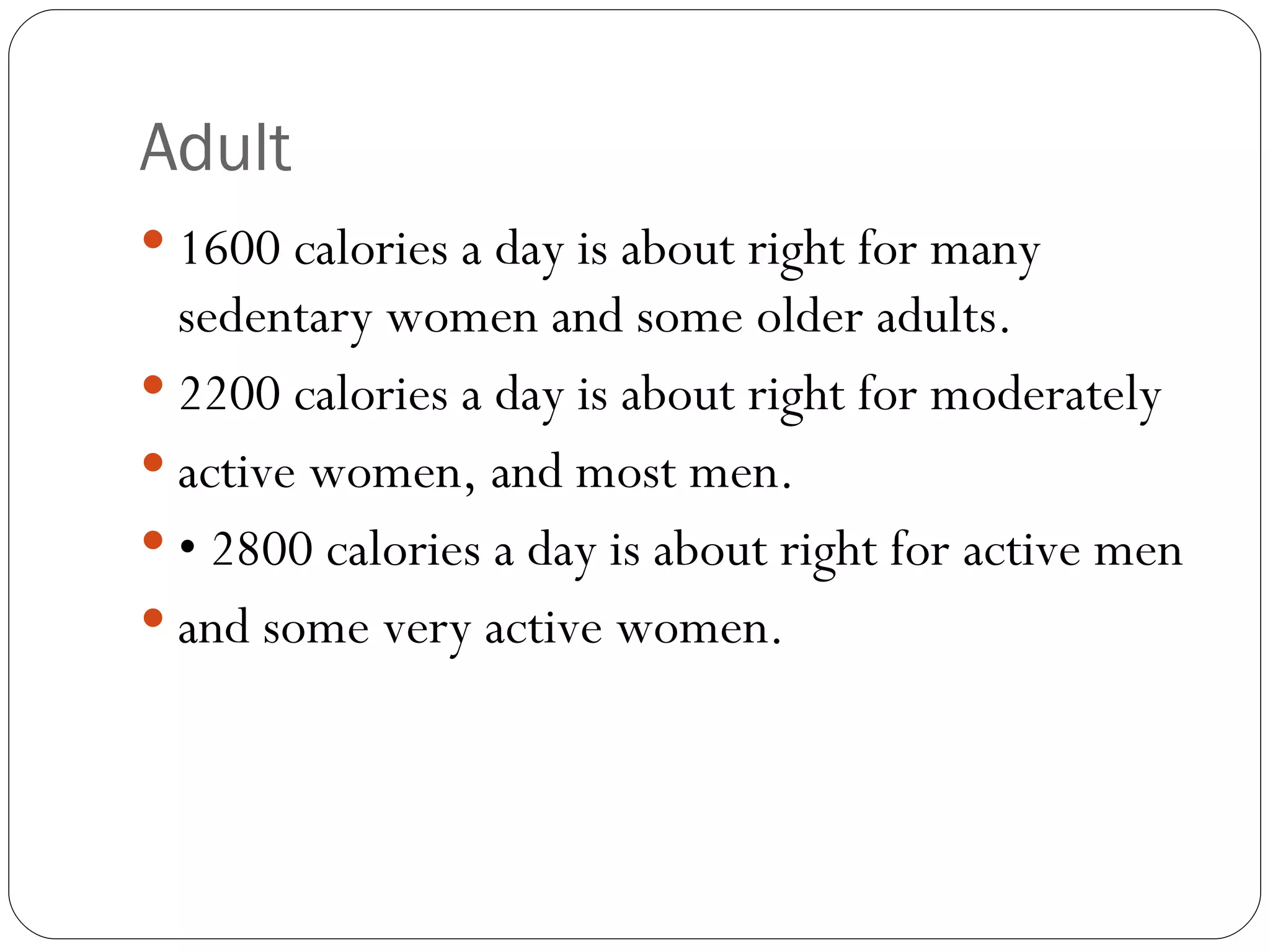 Adult nutrition powerpoint | PPT