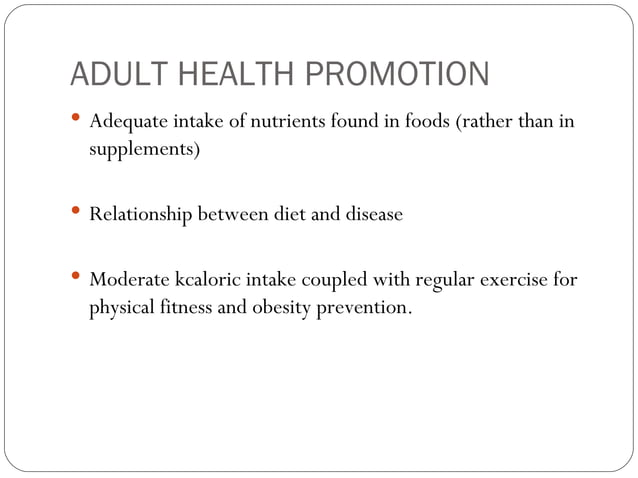 Adult nutrition powerpoint | PPT | Endocrine and Metabolic Diseases ...