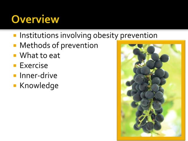Adult obesity prevention | PPT