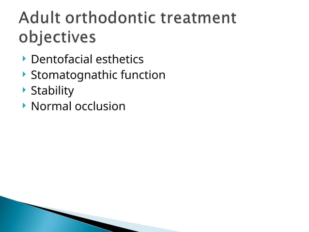 Adult Ortho ppt initial part.ppt on orthodontics | PPT