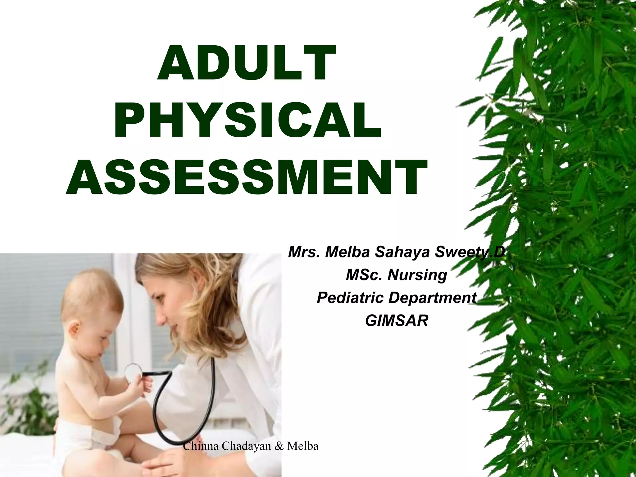 Adult physical assessment | PPT