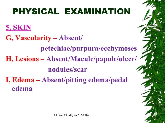 Adult physical assessment | PPT | Skin and Dermatology | Diseases and ...