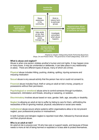 Adult safeguarding strategy - background information and suggested ...