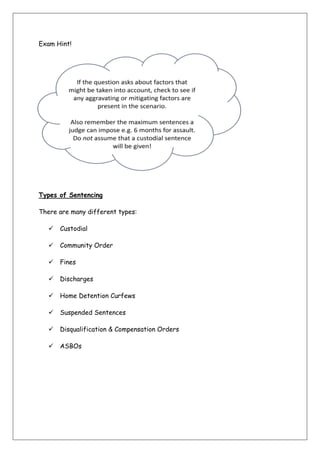 Adult sentencing worksheet | PDF
