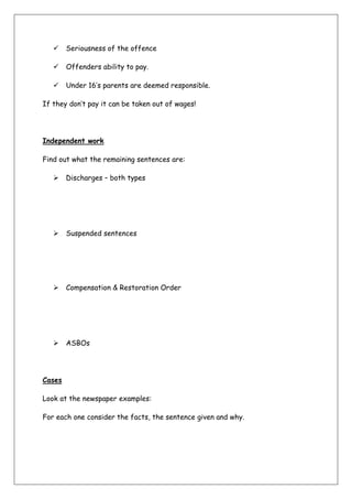 Adult sentencing worksheet | PDF