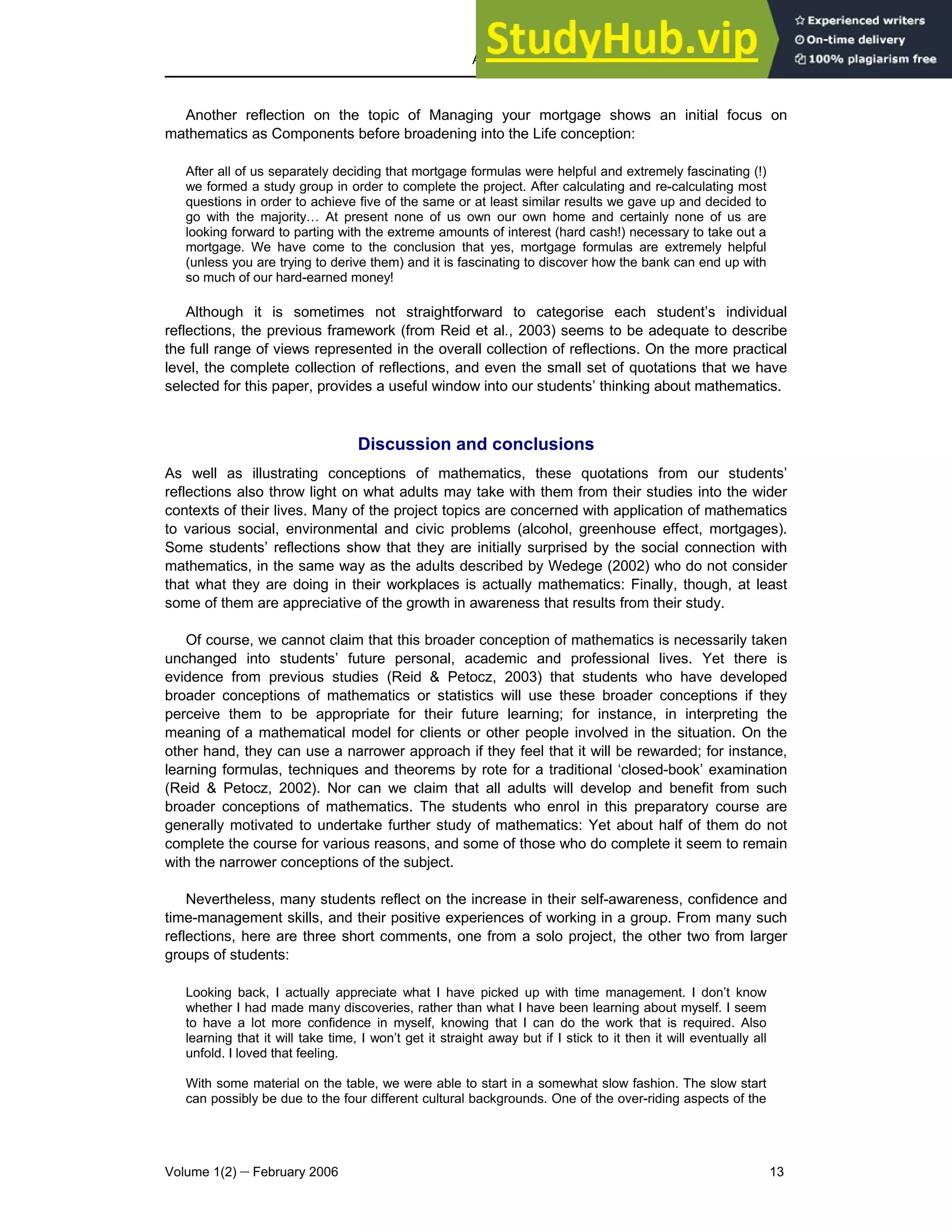 Adults Learning Mathematics | PDF