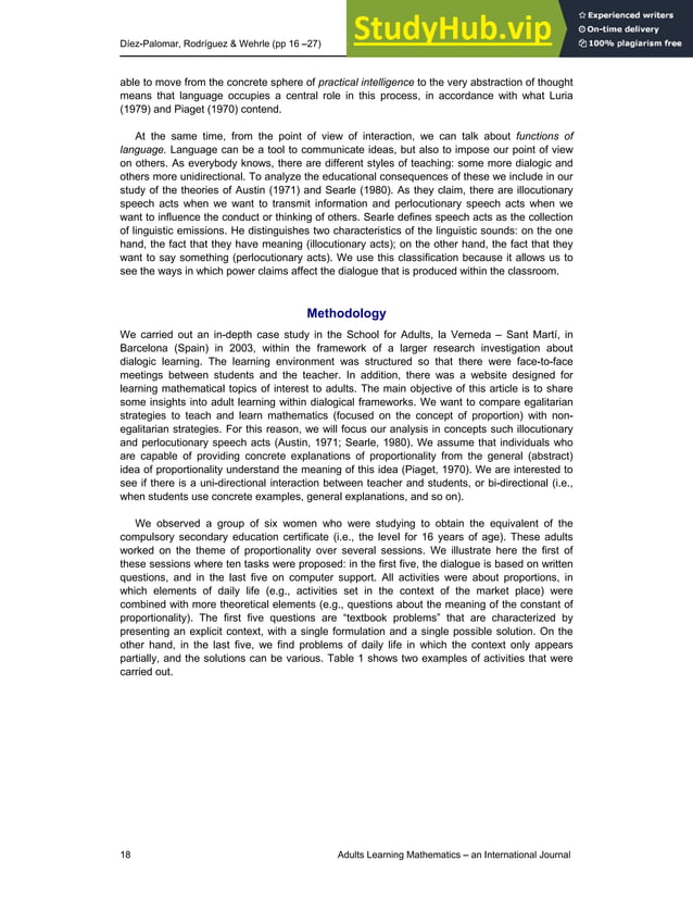 Adults Learning Mathematics | PDF