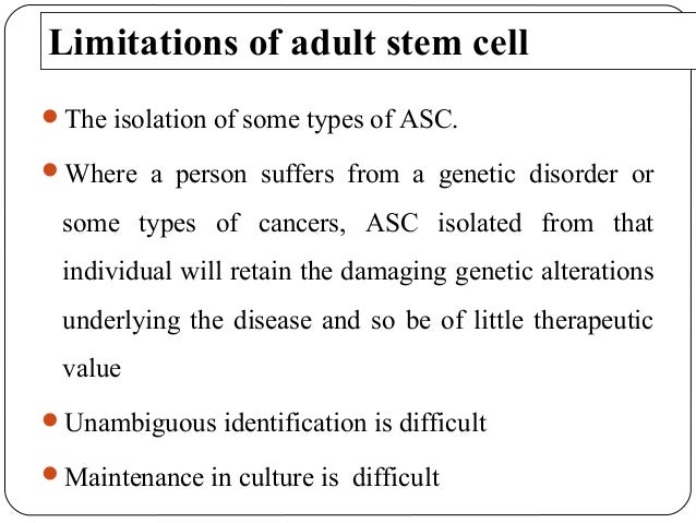 Adult stem cell therapy