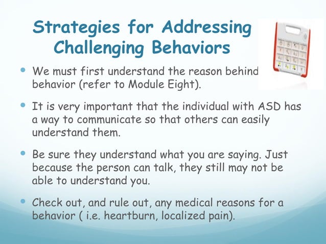 Behavior Challenges and Autism | PPT