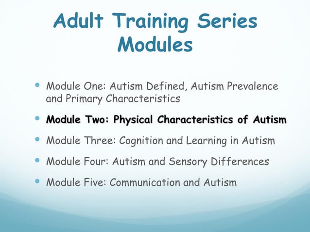 Physical Characteristics of Autism | PPT