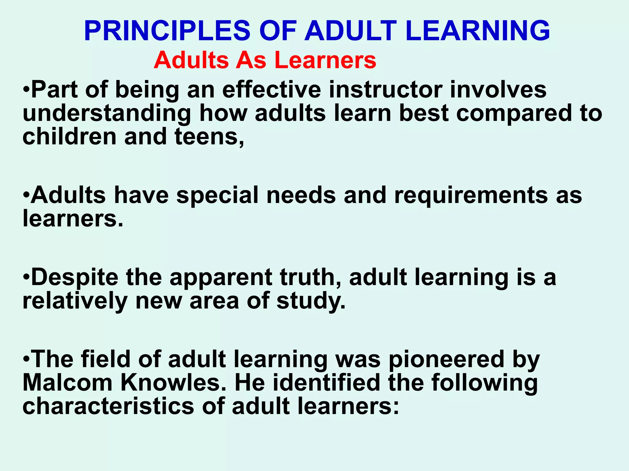 adult teaching methods and Av techniques ch 1&2.ppt