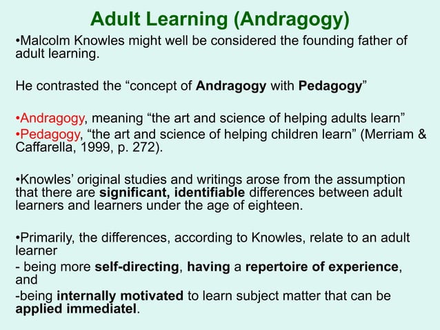 adult teaching methods and Av techniques ch 1&2.ppt | Adult Education ...