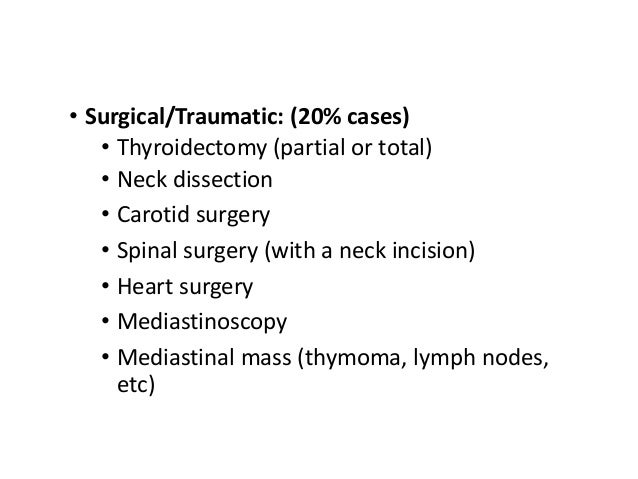 Adult vs. pediatric larynx, laryngeal nerve palsies and management | PPT