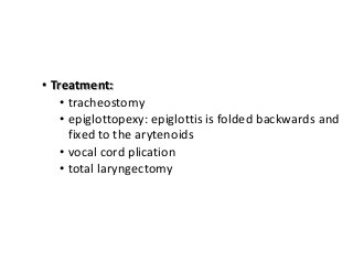 Adult vs. pediatric larynx, laryngeal nerve palsies and management | PPTX