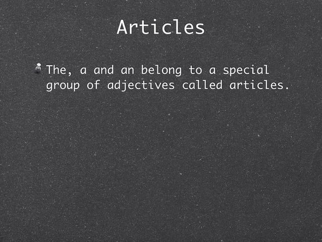 Articles, Adjectives, Adverbs (Updated) | KEY