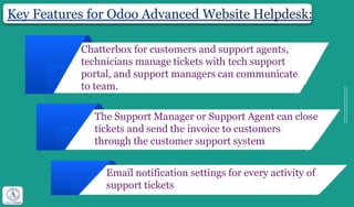 Advance Website Helpdesk In odoo | PPTX