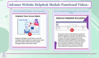 Advance Website Helpdesk In odoo | PPTX