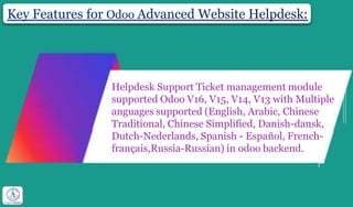 Advance Website Helpdesk In odoo | PPTX