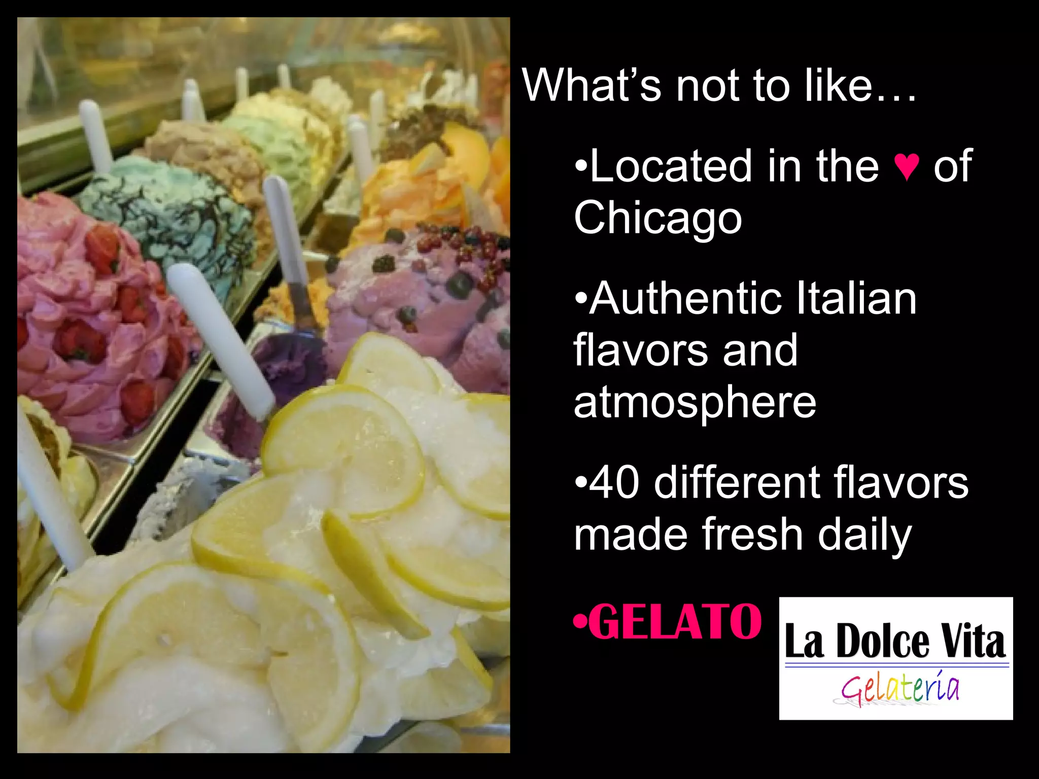 La Dolce Vita Gelateria Ads | PPT
