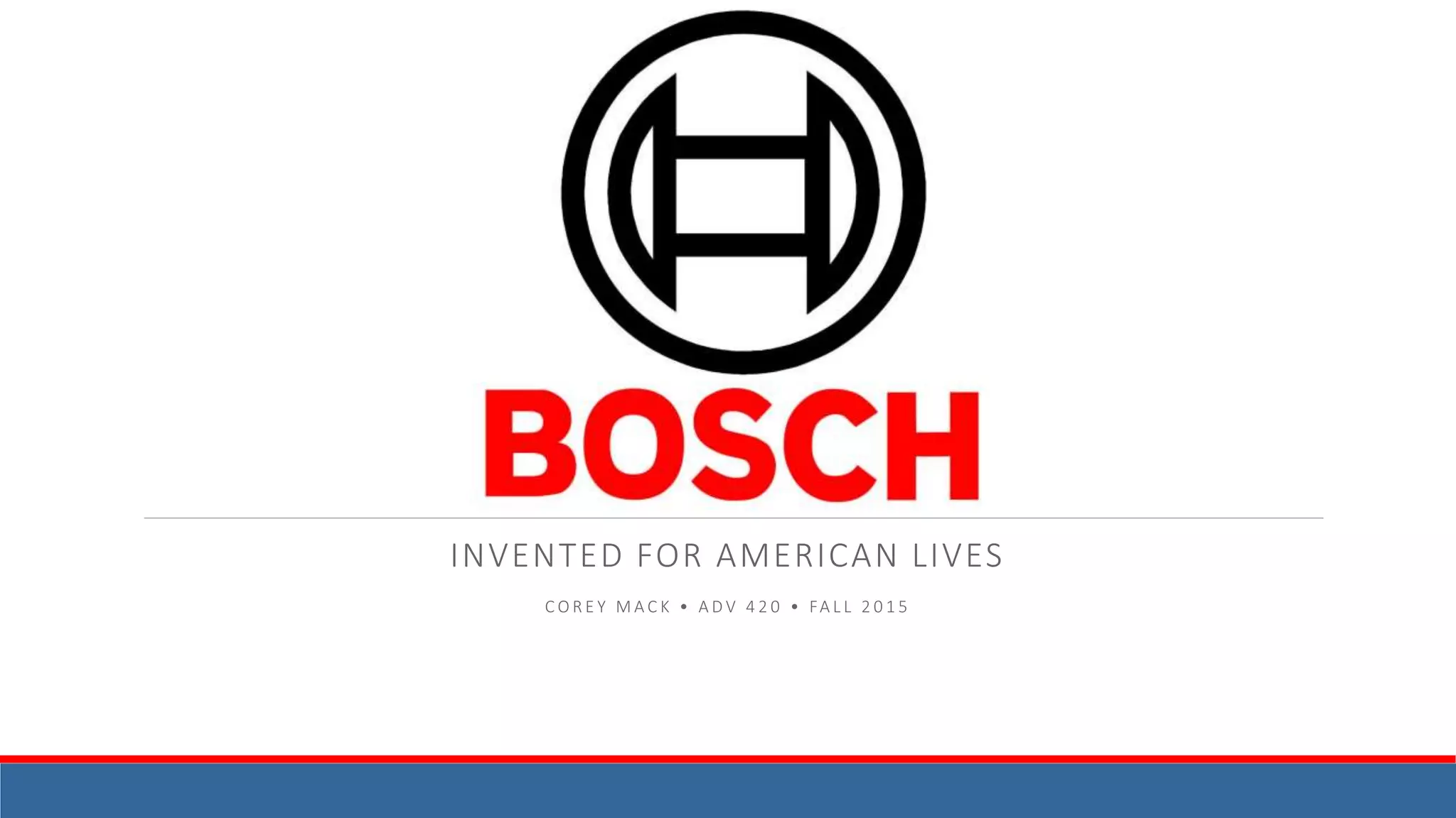 Bosch Global ADV 420 | PPTX