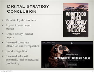 Volvo Car USA: Digital Marketing Strategy | PDF