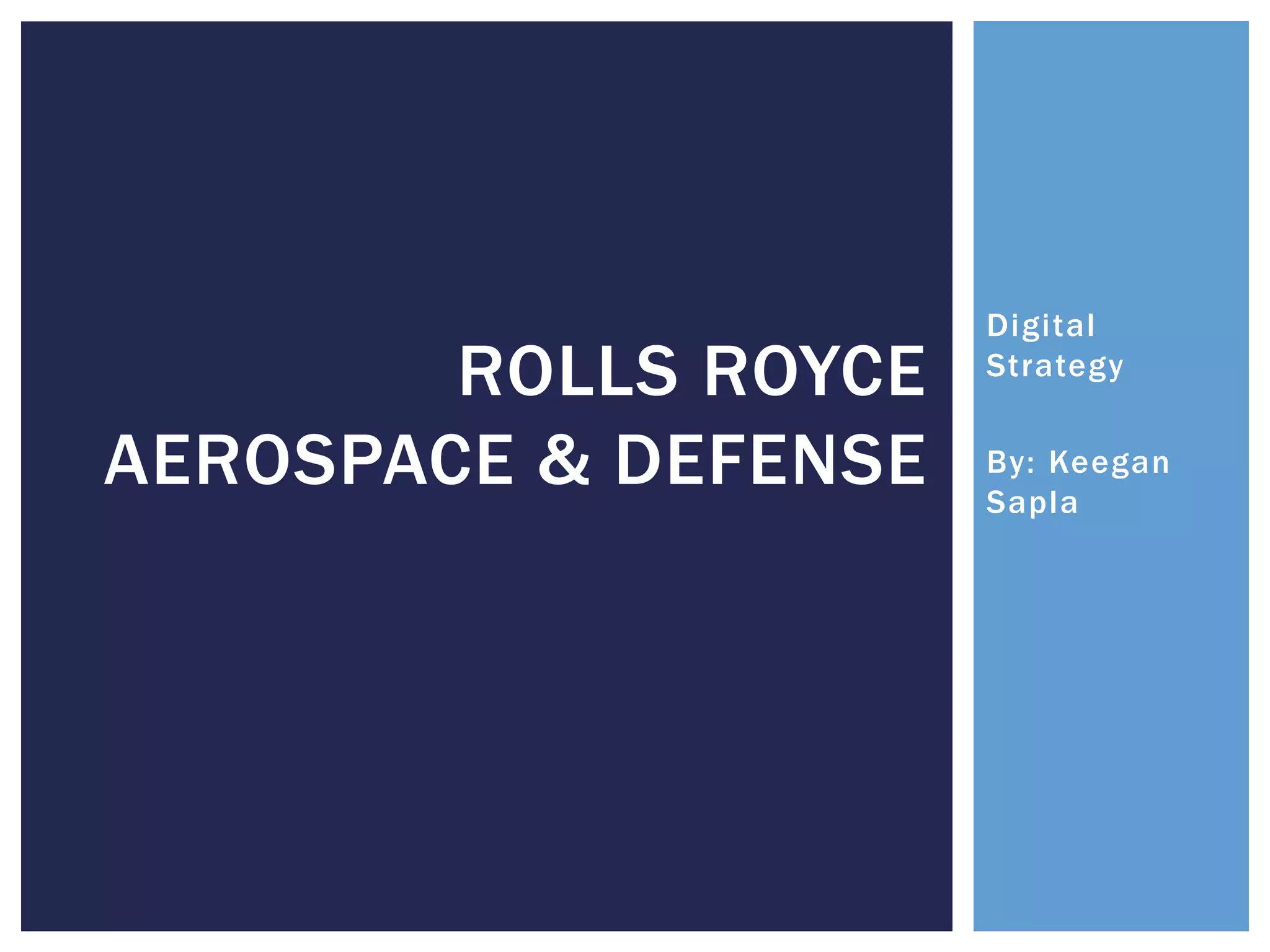 Rolls Royce Aerospace & Defense Digital Strategy | PPTX