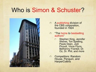 Simon & Schuster ADV 420 Final Presentation | PPT