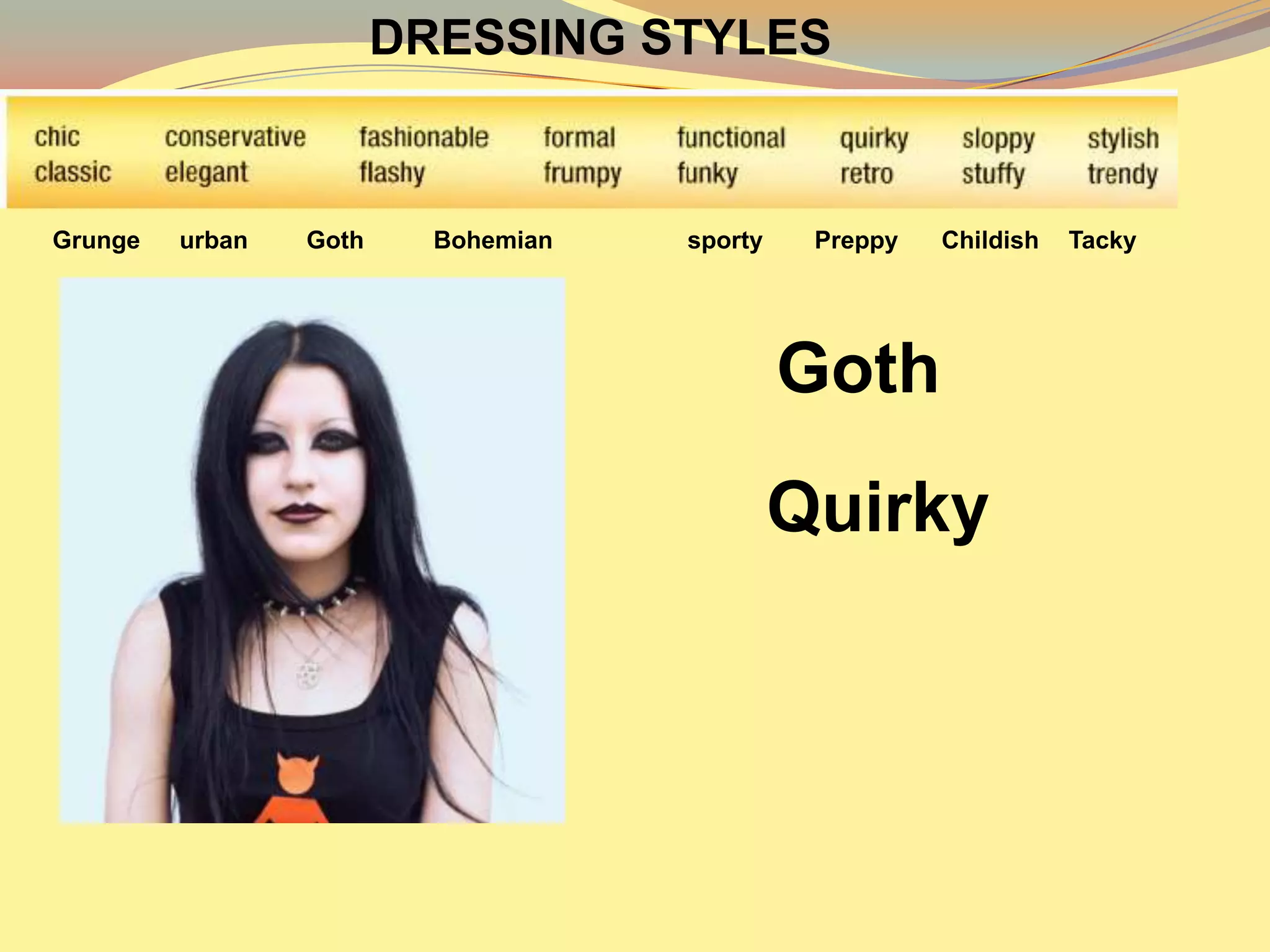 Adjectives to describe looks | PPTX