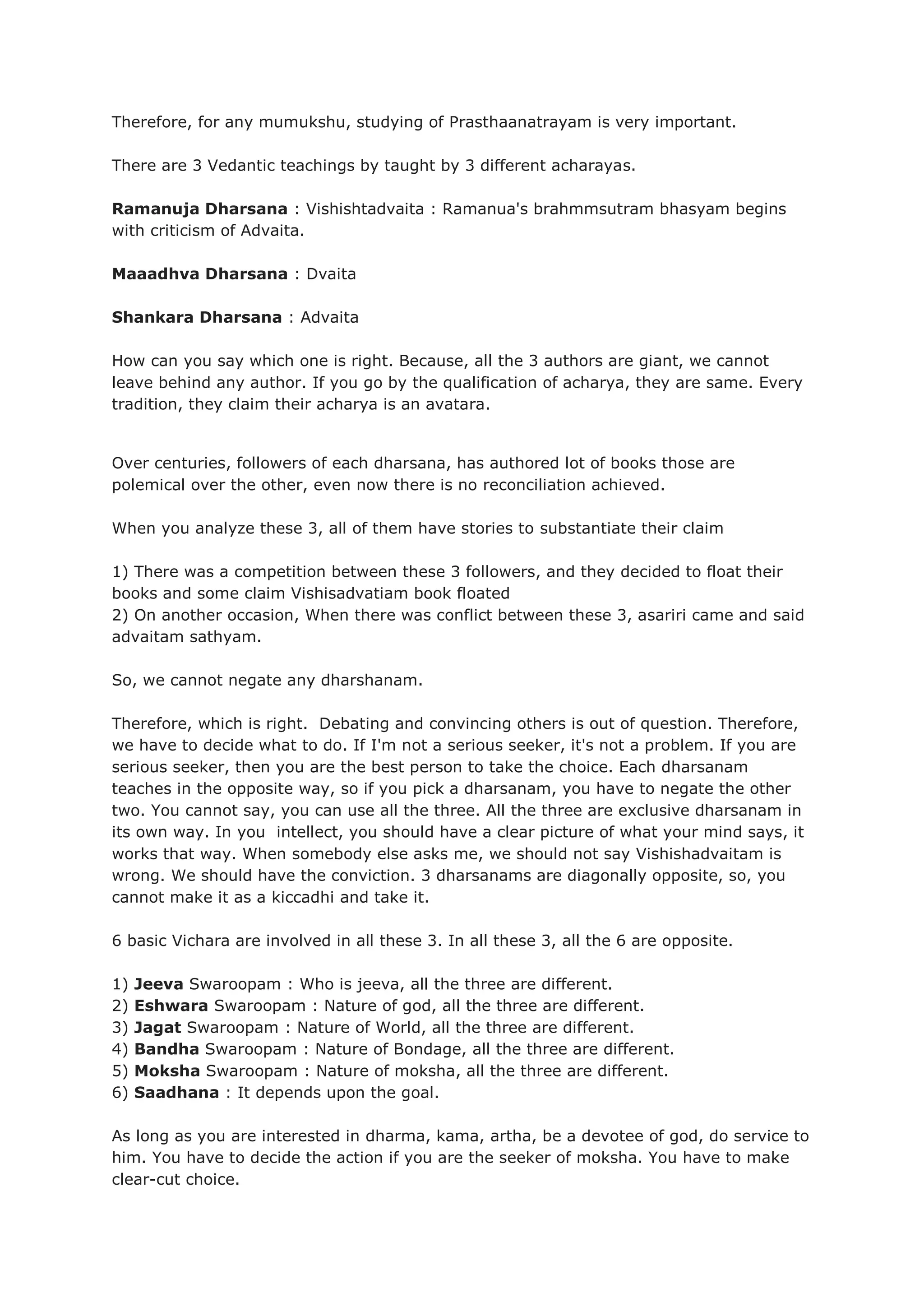 Advaita, Dvaita & Visistadvaita | PDF