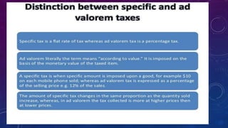 Ad valorem and specific tax | PPTX
