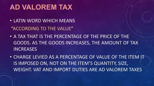 Ad valorem and specific tax | PPTX