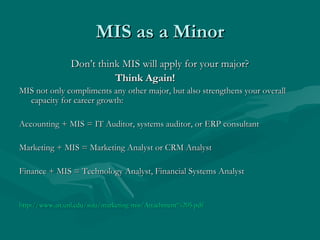 Advantages And Benefits Of MIS In Your Career | PPT