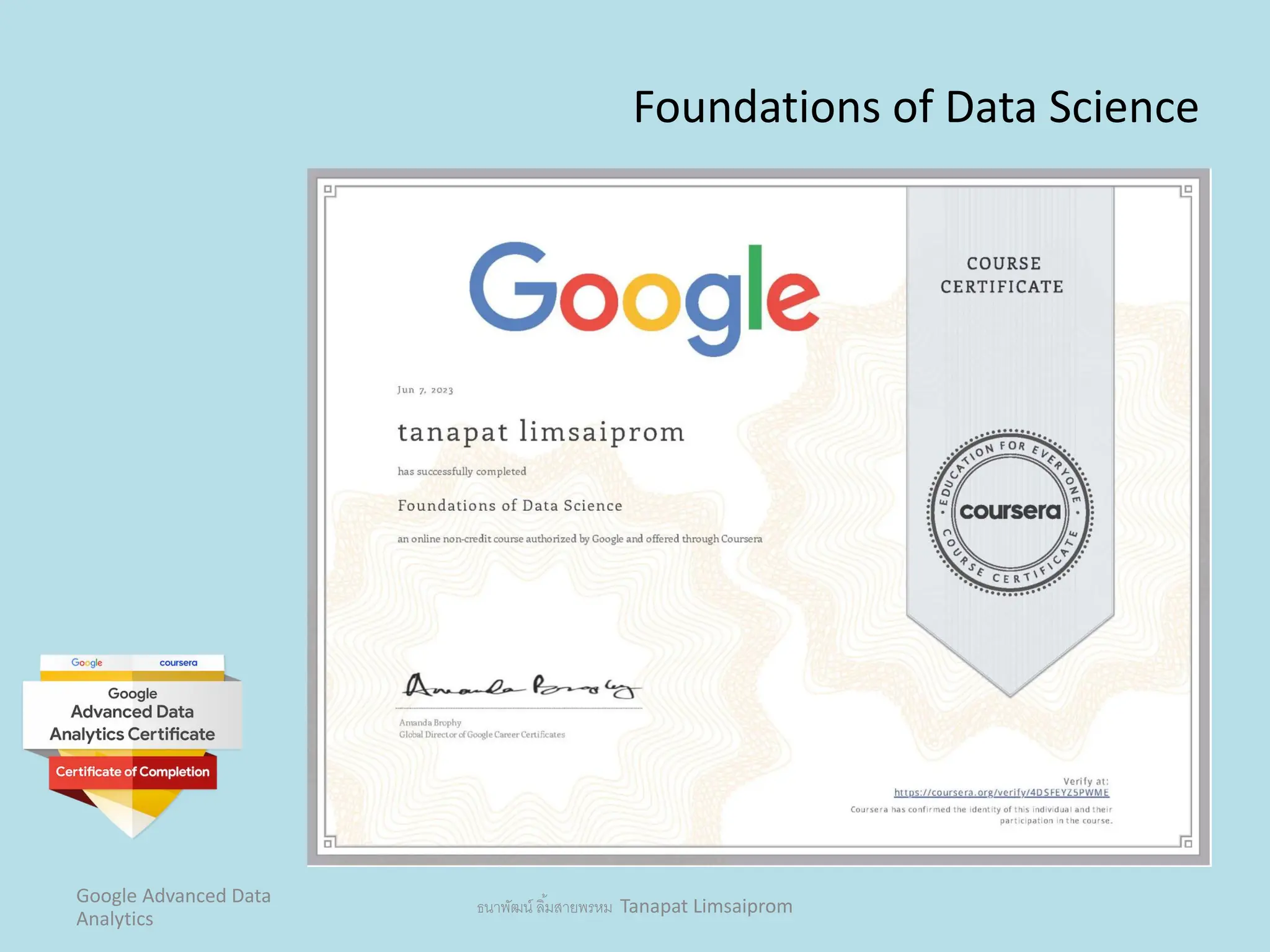 Advance-data-analytics , Tanapat Limsaiprom | PPT